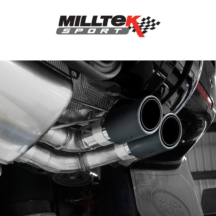Milltek Sport Resonated Particulate Filter-Back Defender P400 Burnt Ti ...